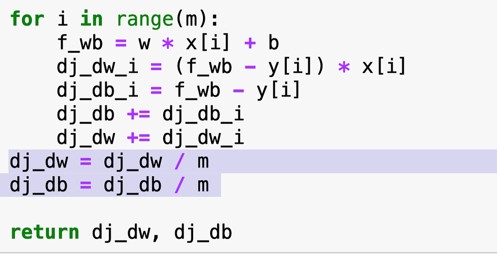 Query About Gradient Descent Supervised Ml Regression And Classification Deeplearning Ai