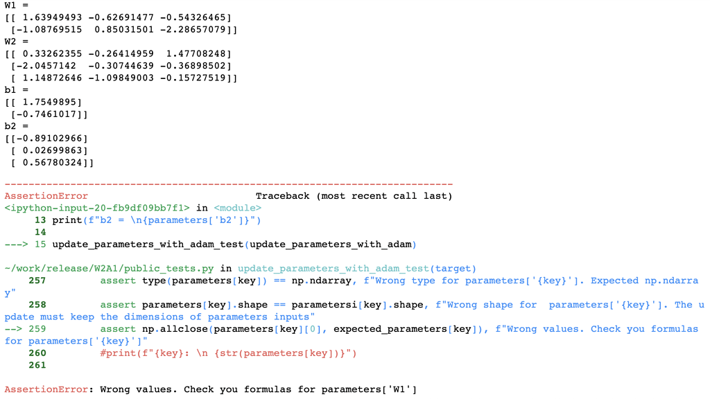 DLS 2 week2 exercise 6 wrong value - Improving Deep Neural Networks: Hyperparameter tun ...