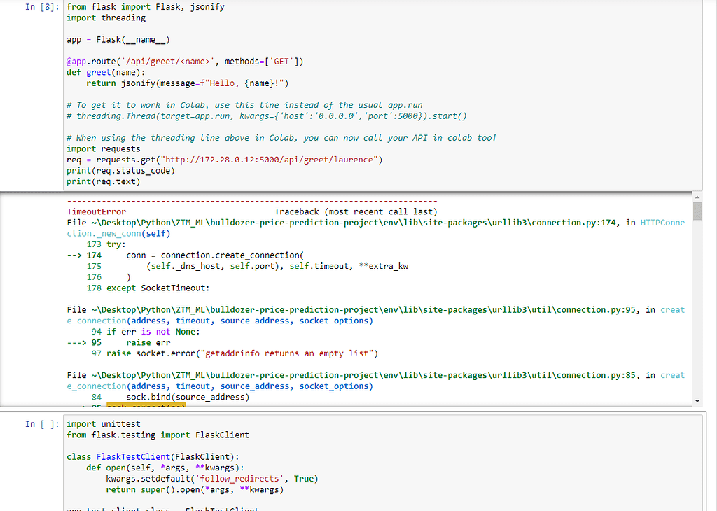 Week 1 flask Timeout error - Team Software Engineering with AI - DeepLearning.AI