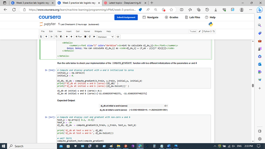 C1_W3_final assignment - Supervised ML: Regression and Classification ... C1_W3_final assignment - Supervised ML: Regression and Classification ...