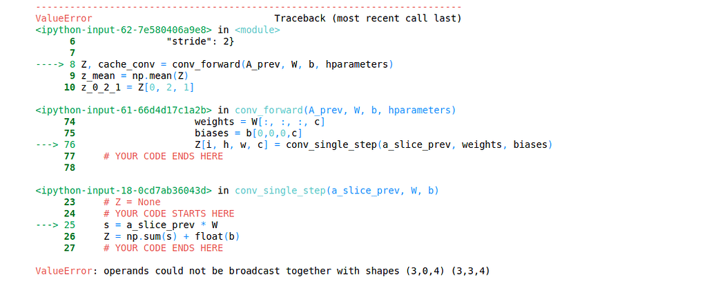 Course 4 Week #1 Programming Assignment 1 Exercise 3 conv_forward - Convolutional Neural ...