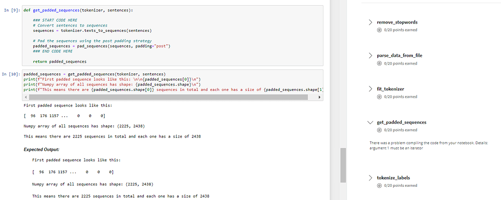 Argument 1 must be an iterator - Natural Language Processing in ...