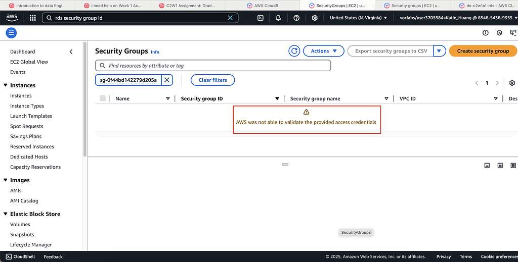 C2W1 Assignment 1: Troubleshooting Database Connectivity on AWS - Source Systems, Data Ingestion ...