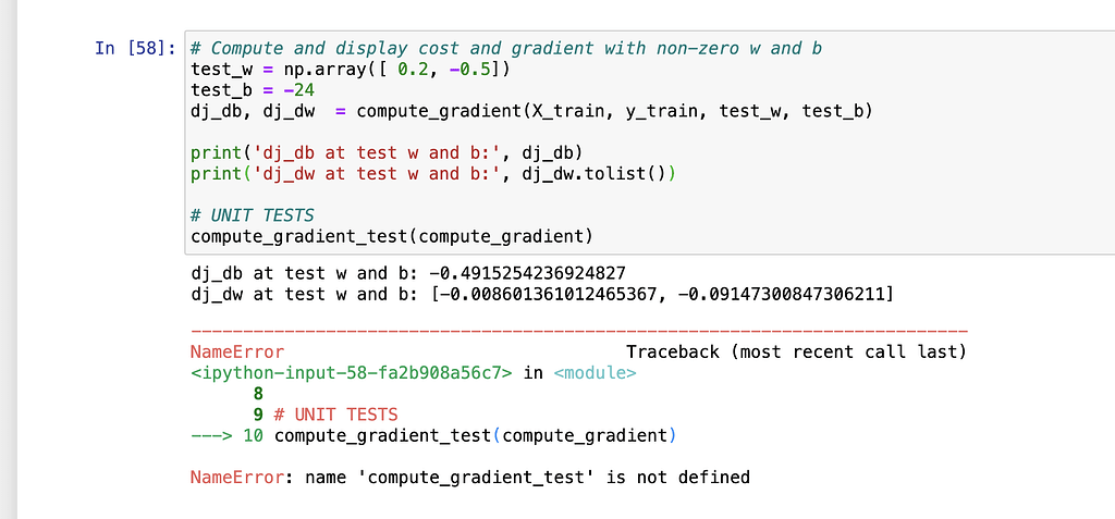 Running into error while compiling code for Gradient for logistic ... Running into error while compiling code for Gradient for logistic ...