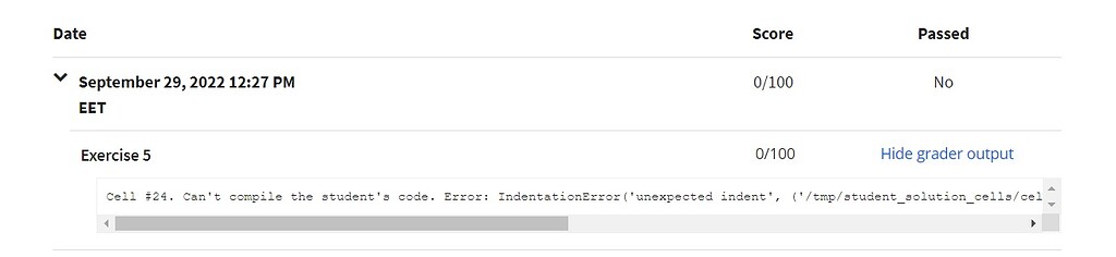 Course 5 week 2 assignment 2 grader problem - Sequence Models - DeepLearning.AI