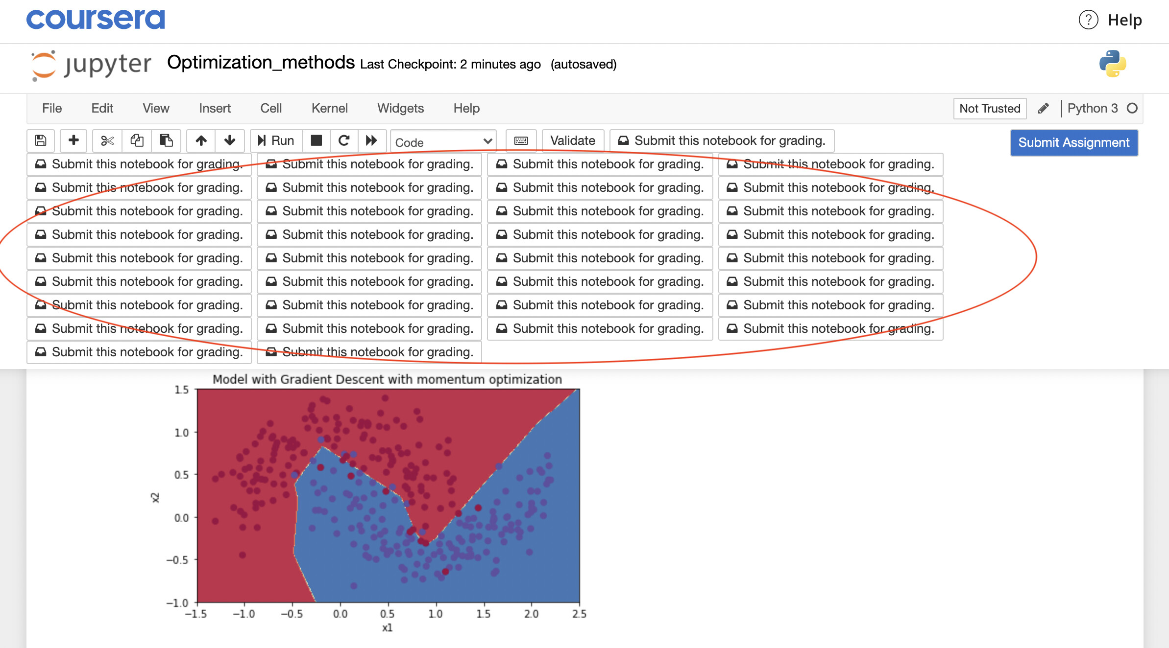 Bug On Submit Assignment Improving Deep Neural Networks Hyperparameter Tun Deeplearningai 
