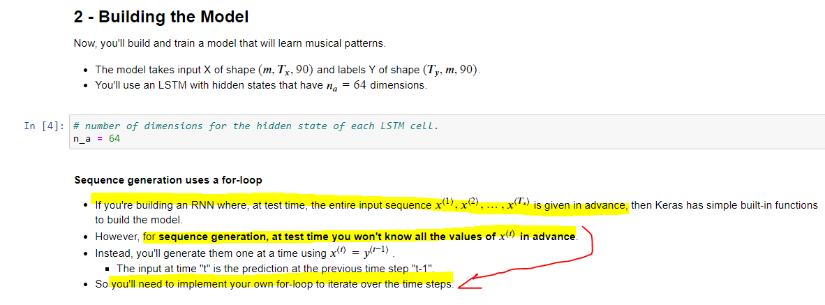 No loop over Tx in the Emoji model - Sequence Models - DeepLearning.AI