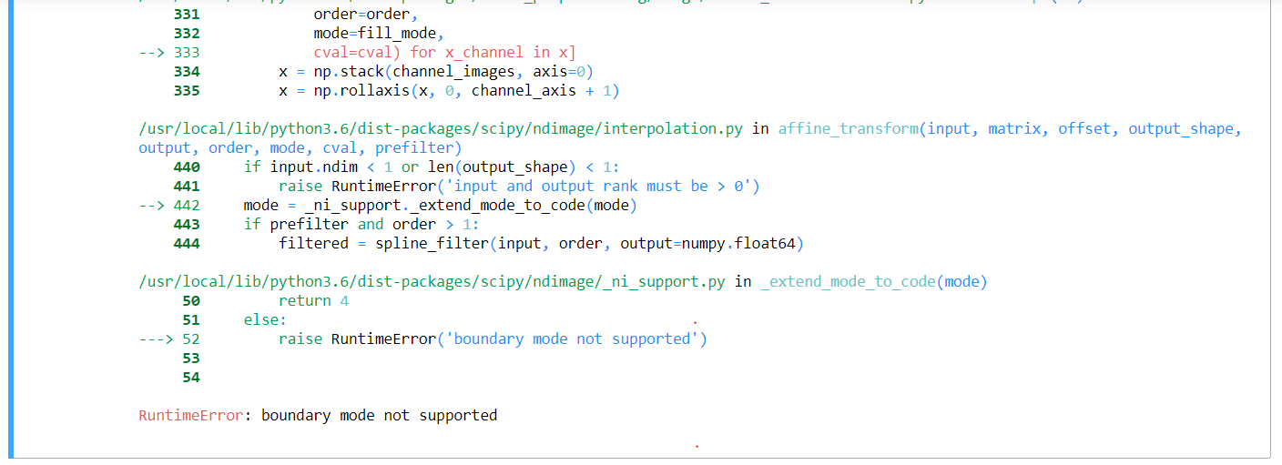 Getting Runtimeerror Boundary Mode Not Supported Device Based Models With Tensorflow Lite