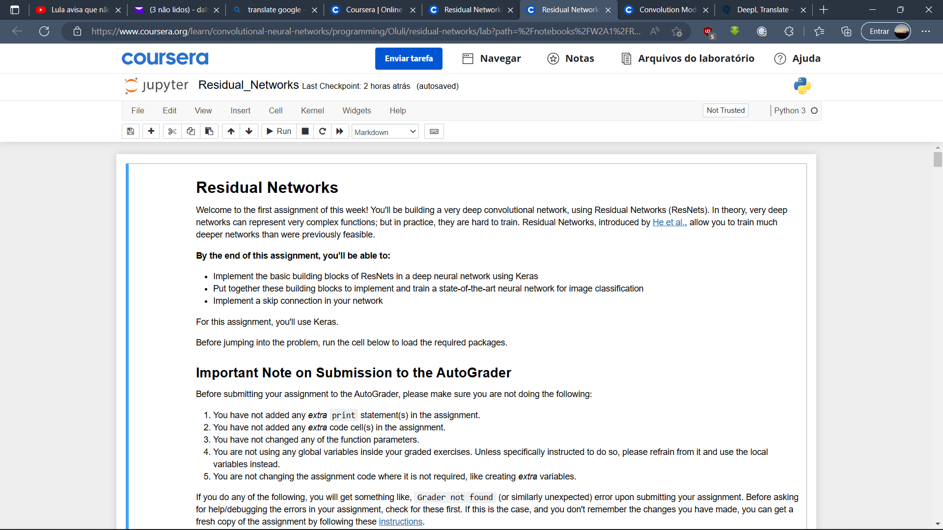 There is no “Submit Assignment” button in my notebook - Improving Deep Neural Networks ...