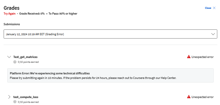 Cannot get the final assignment C1W4 graded - NLP with Classification and Vector Spaces ...