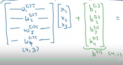 How the matrix (W) is [4*3] works? - Neural Networks and Deep Learning - DeepLearning.AI