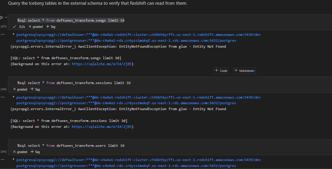 How I restart from new a lab - Data Modeling, Transformation, and Serving - DeepLearning.AI
