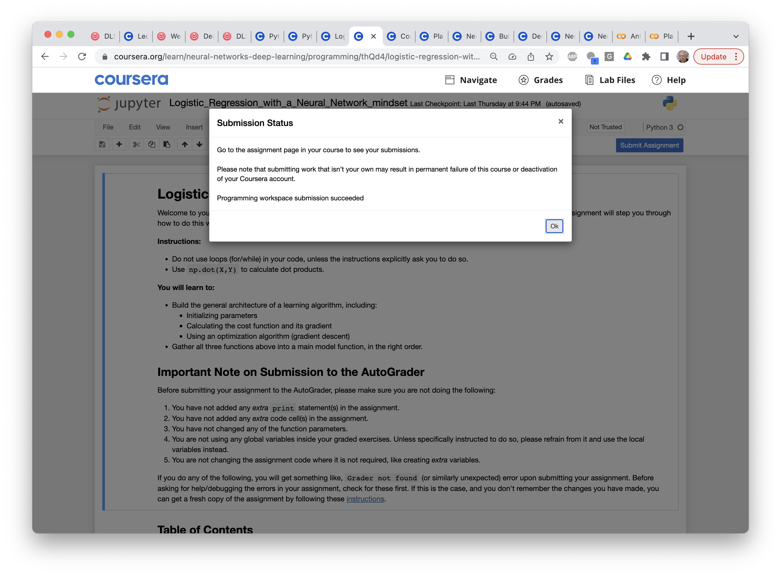 Programming Assignment: Logistic Regression - Neural Networks and Deep ... Programming Assignment: Logistic Regression - Neural Networks and Deep ...