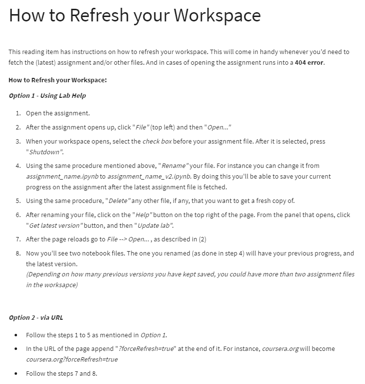 How To Recover The Assignment Files For Collaborative Filtering Assignment Unsupervised
