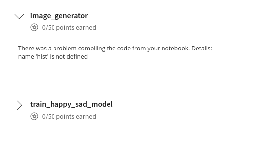 "There was a problem compiling the code from your notebook." - Supervised ML: Regression and ...