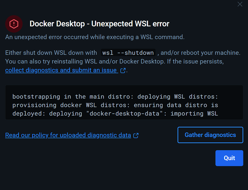 Docker Engine stopped on Windows ARM - Docker Desktop - Docker ... Docker Engine stopped on Windows ARM - Docker Desktop - Docker ...