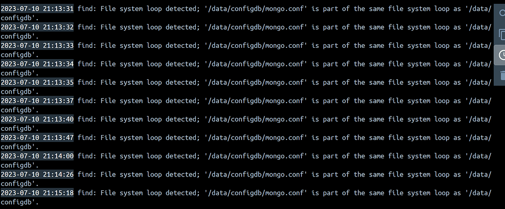 Find: File system loop detected? - Docker Hub - Docker Community Forums