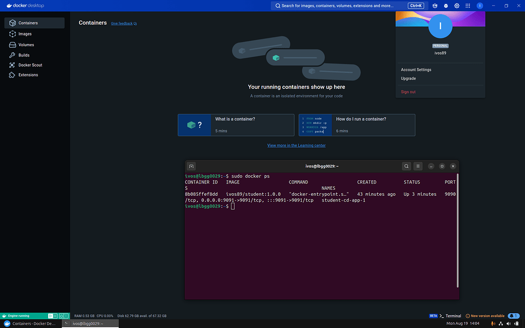 Containers not showing up in the Docker Desktop app - Docker Desktop - Docker Community Forums