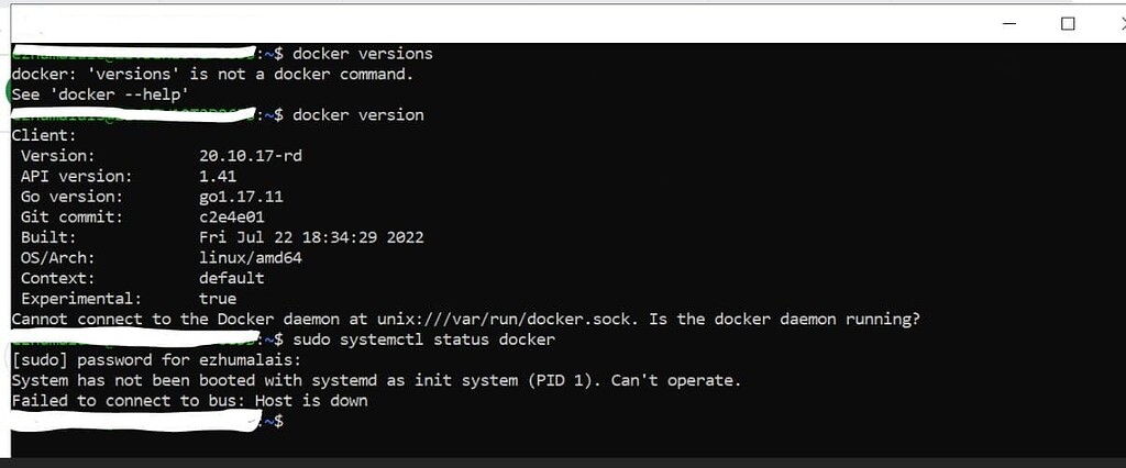 Docker Installation - Error - General - Docker Community Forums