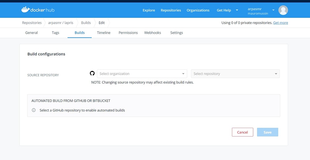 Automatic Build From Githubs Organization Repository Docker Hub Docker Community Forums