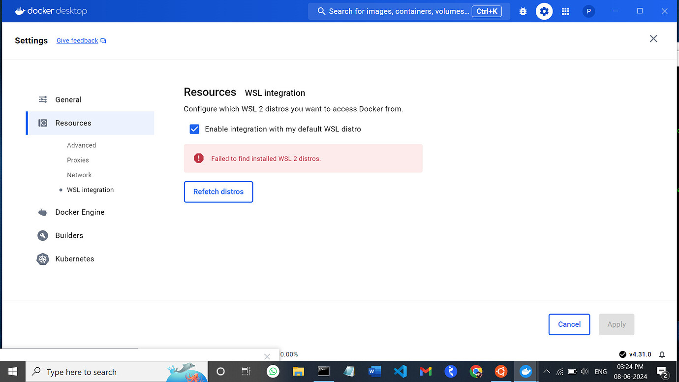 Issues with Docker Desktop and WSL 2 Integration - General - Docker Community Forums