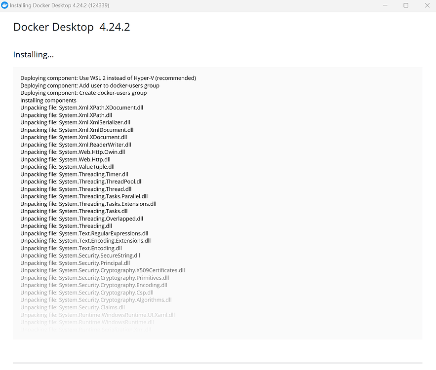 Docker Desktop Installer 4.24.2 Stucks on Installation - Docker Desktop - Docker Community Forums