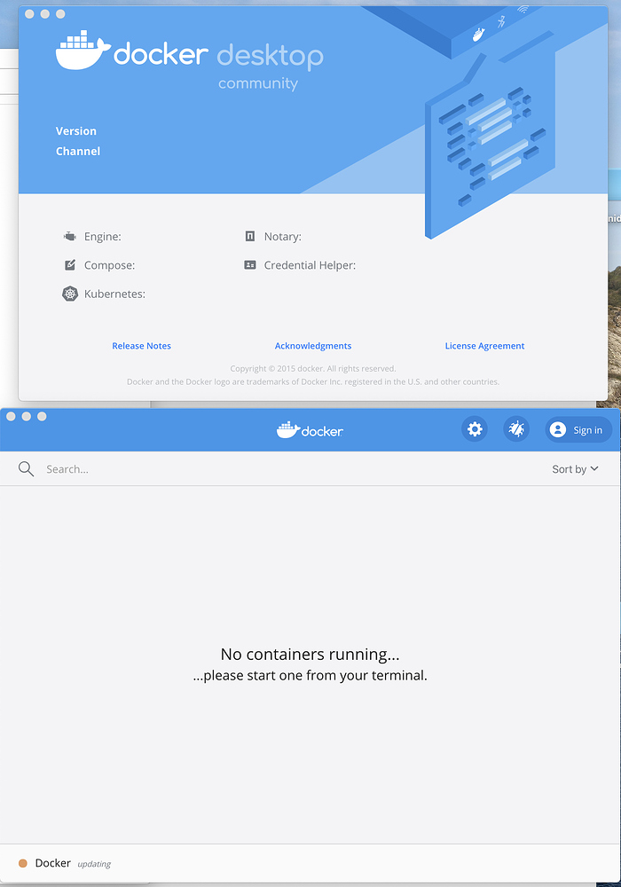 Docker Desktop stuck on "updating"? - Docker Desktop - Docker Community ...