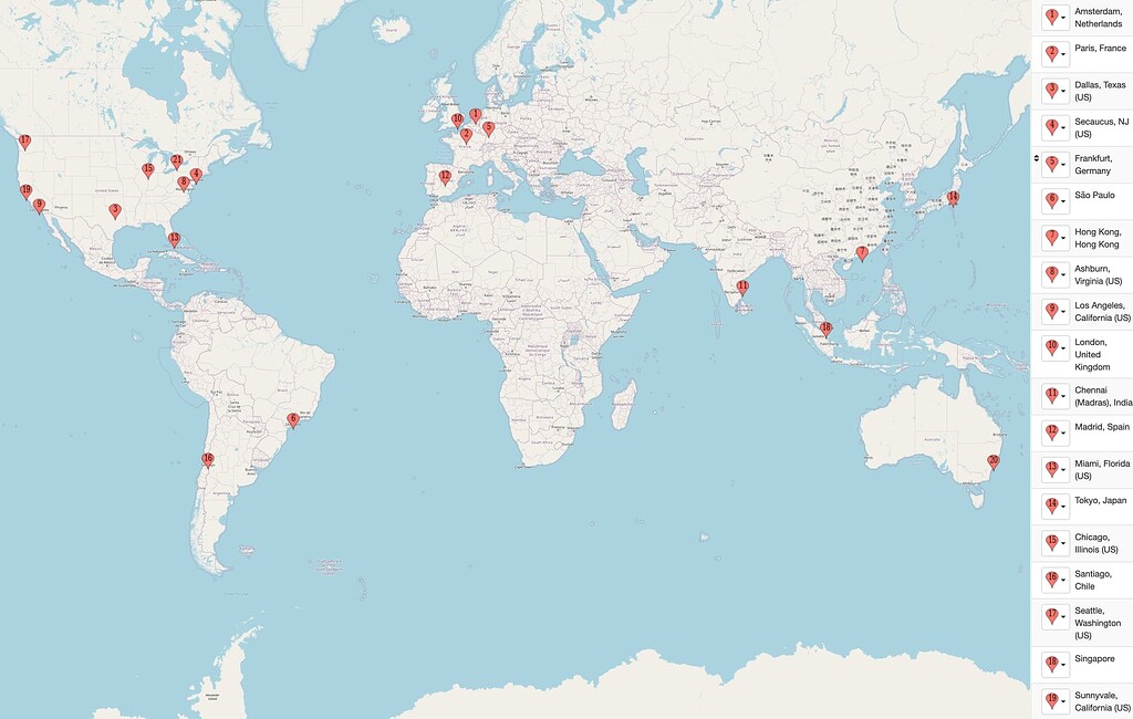 Fly regions visualised - wishlist - Fly.io
