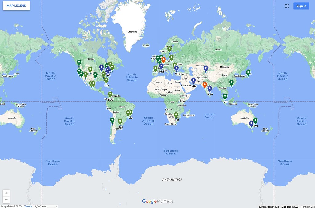 Fly regions map - Fly.io