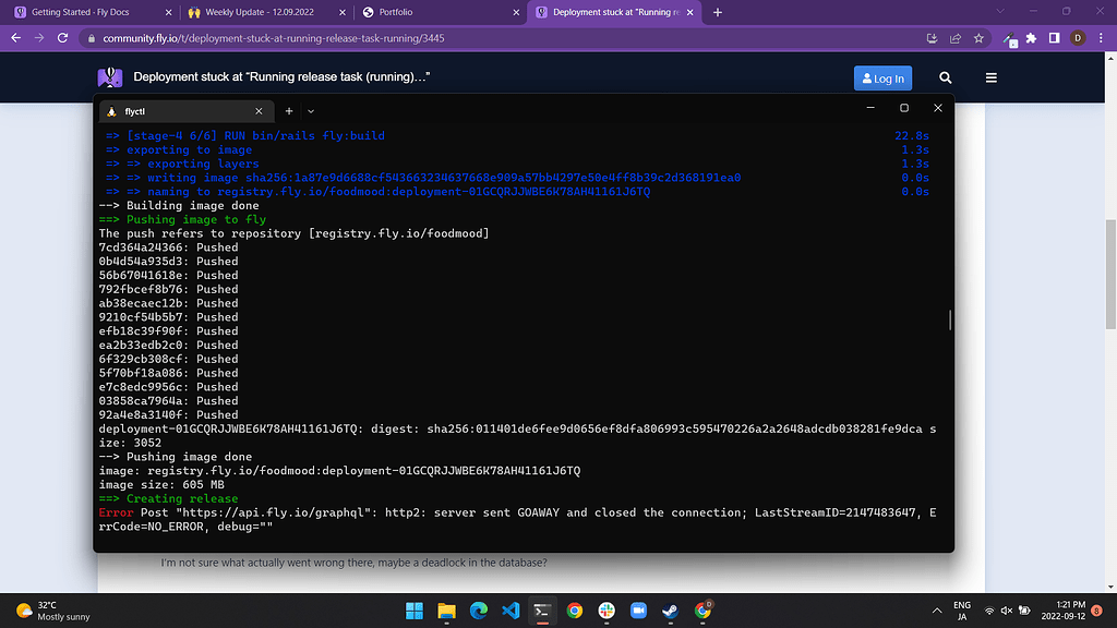 Creating Release Error When Trying To Deploy Rails App For The First Time