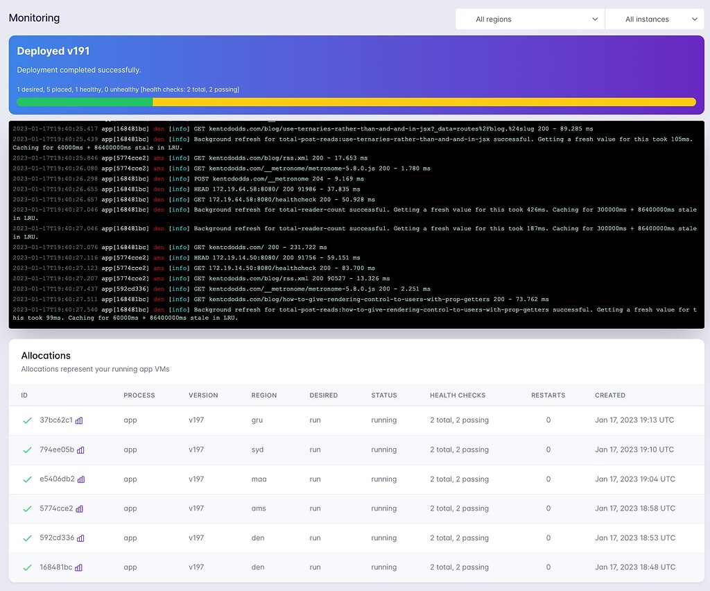 Confusion on fly status - Fly.io