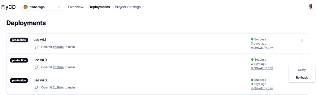How to do Rollback releases - 3 different ways - Show & Tell - Fly.io