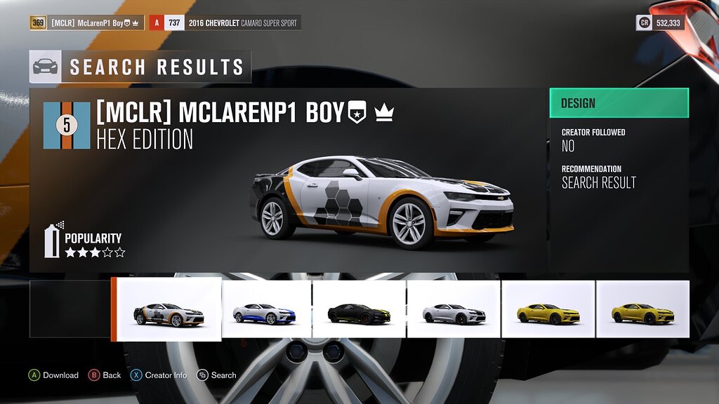 McLarenP1 Boy's Paint Gallery - Paint Designs - Official Forza ...