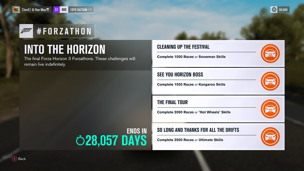 So Looooong! to go and thanks! LOL - Into the Horizon^ - FH3 Discussion - Official Forza ...