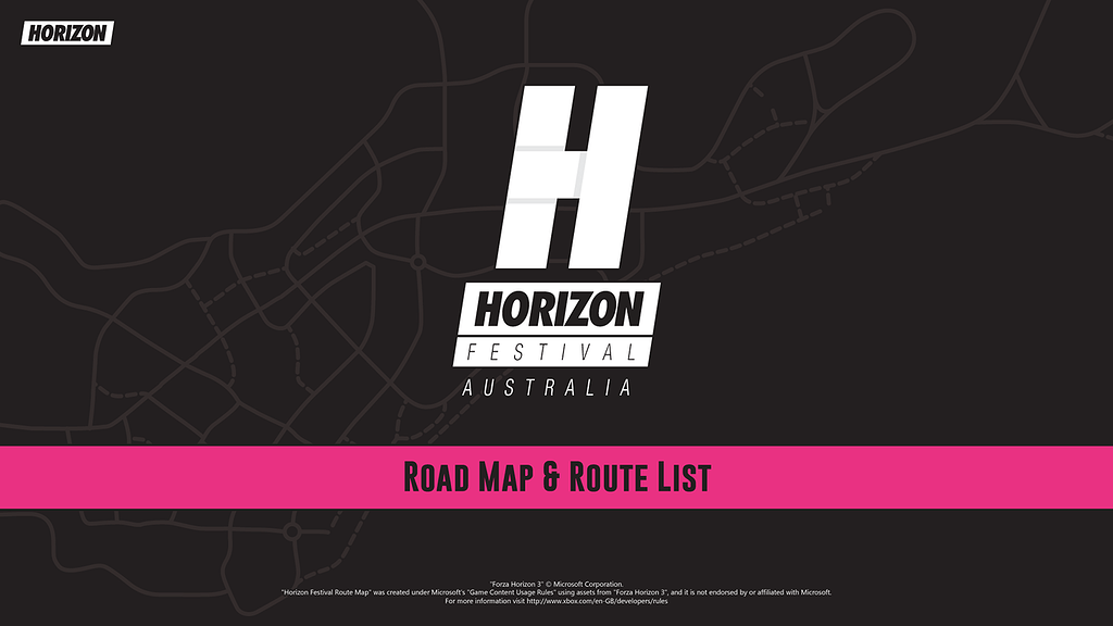 Horizon Festival Route Map - A real-life map of Forza Horizon 3's ...