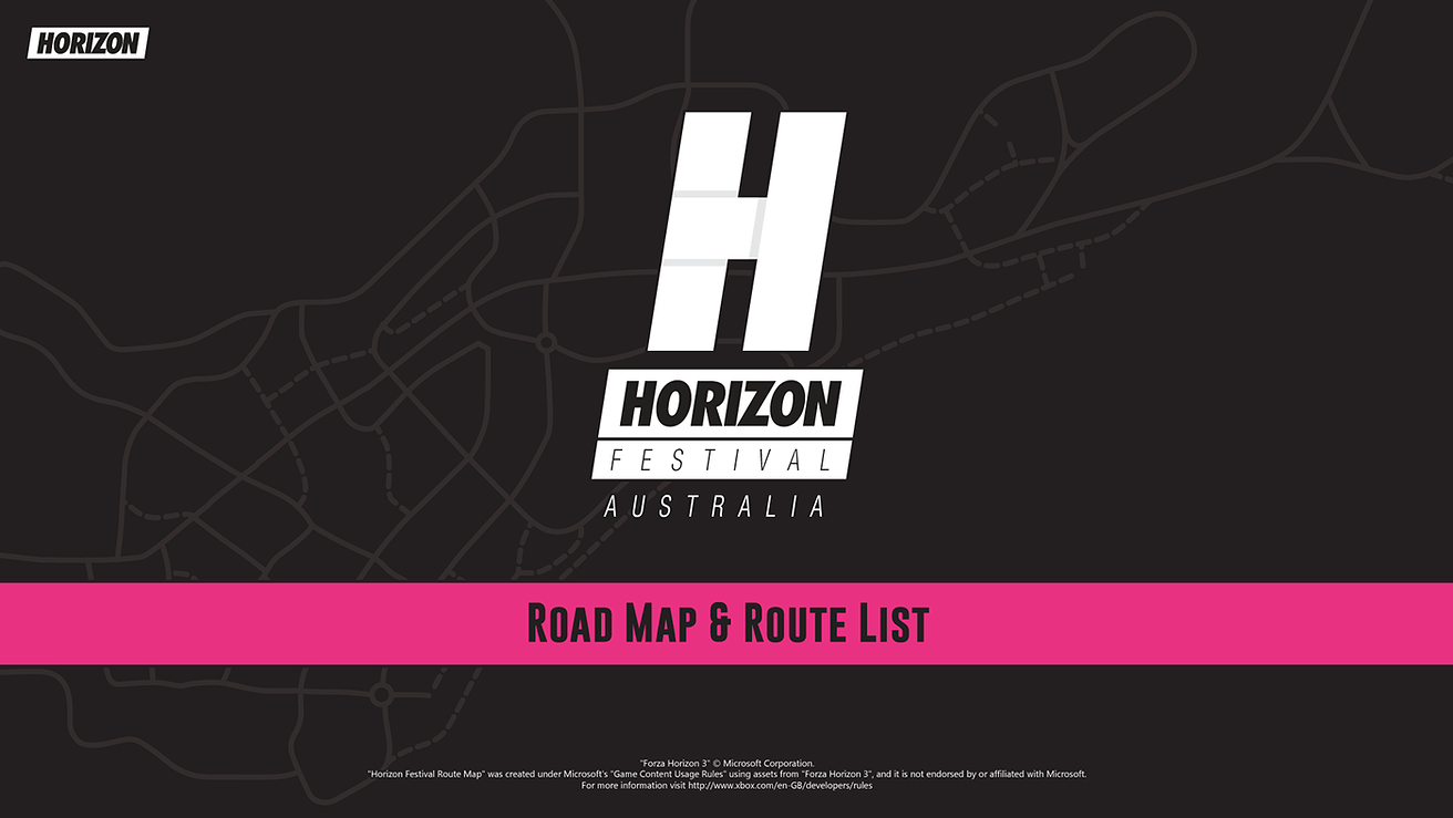 Horizon Festival Route Map - A real-life map of Forza Horizon 3's ...