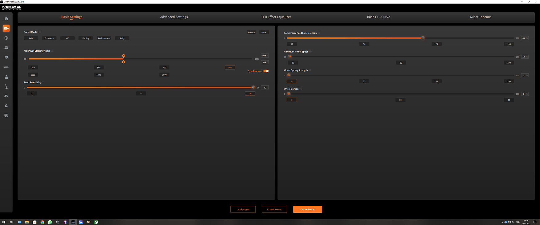 Moza R9 game and Moza pit house settings - FM 2023 Discussion ...