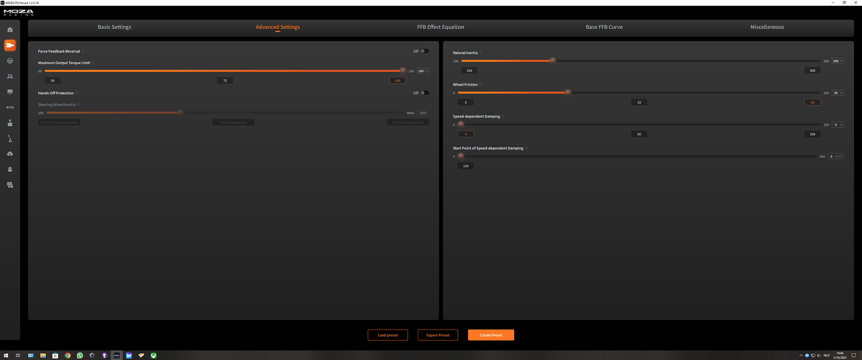 Moza R9 game and Moza pit house settings - FM 2023 Discussion ...