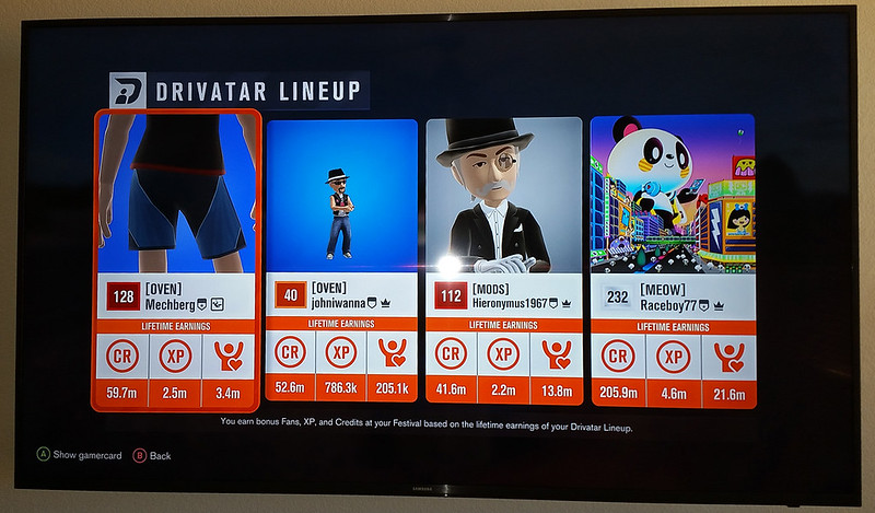 Two OVEN's, One MOD, and a MEOW ... my Awesome Drivatar Team Line Up ...