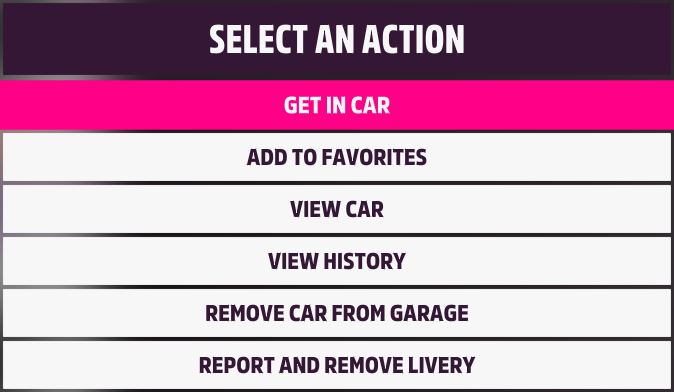 Add an option to "GIFT CAR" from your garage FH5 - Menus & Interface ...