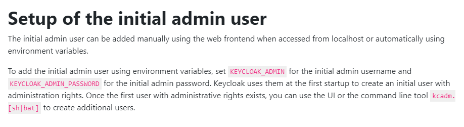 Keycloak 17 Impossible To Create Initial Admin User Configuring The Server Keycloak