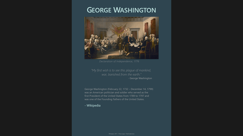 My first project: Tribut Page for George Washington - Code Feedback ...