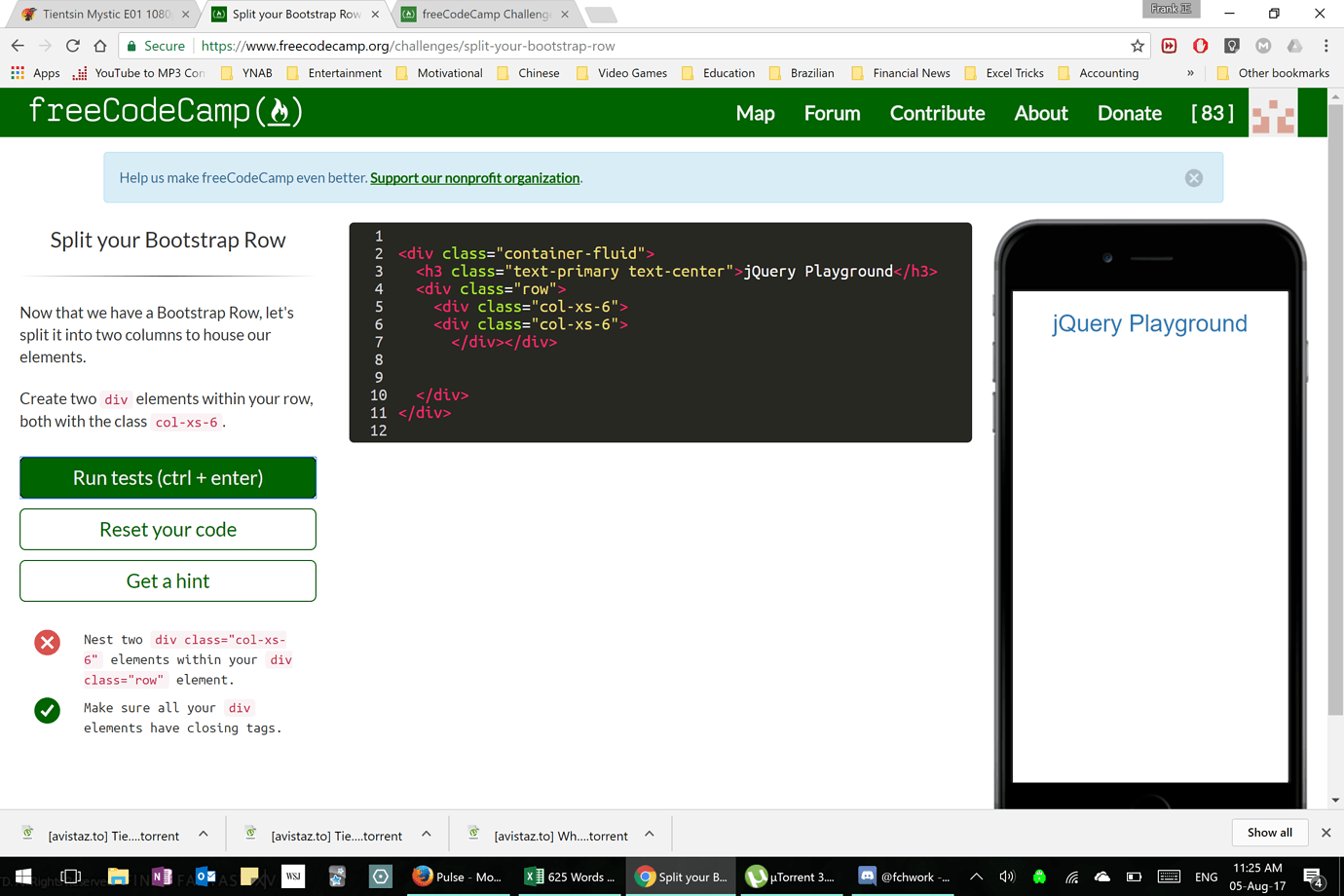 Freecodecamp Challenge Guide Split Your Bootstrap Row Guide The Freecodecamp Forum