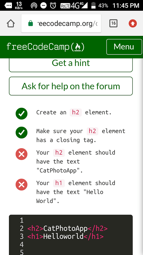 2nd lesson HTML - HTML-CSS - The freeCodeCamp Forum