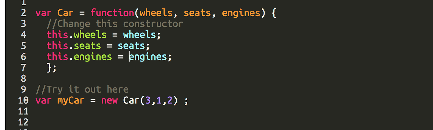 freeCodeCamp Challenge Guide: Extend Constructors to Receive Arguments - Guide - The ...