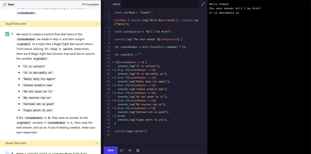 Magic 8 ball else if problem - The freeCodeCamp Forum