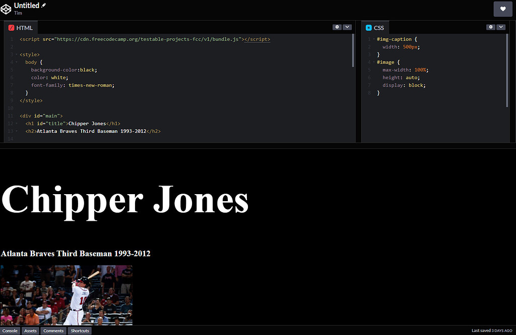 Can't test tribute page in Responsive Web Design 2 - HTML-CSS - The ...