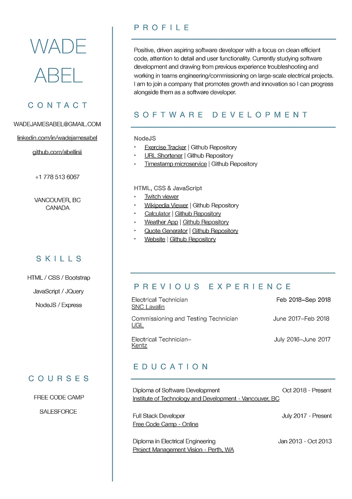 Resume advice- The first iteration - Career Advice - The freeCodeCamp Forum