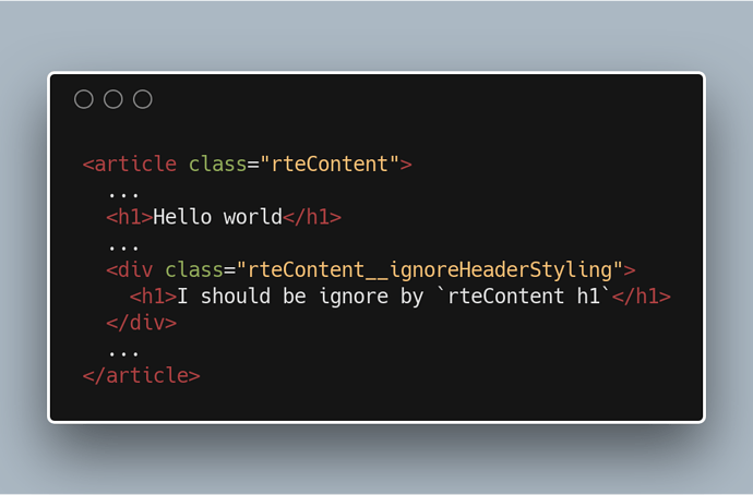 I Want To Style Eg H1 Inside An Element Except HTML CSS The 