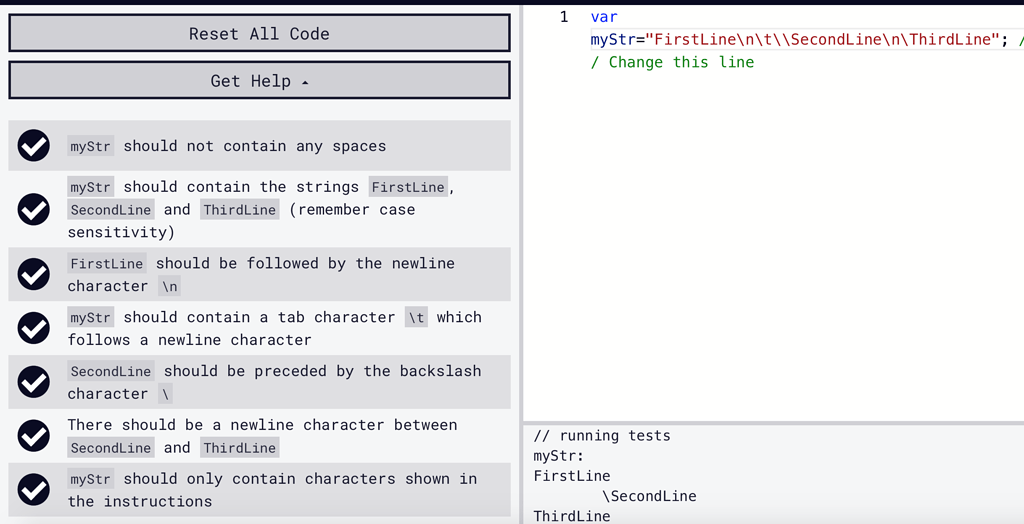 Escape Sequences In Strings Use Of r JavaScript The FreeCodeCamp
